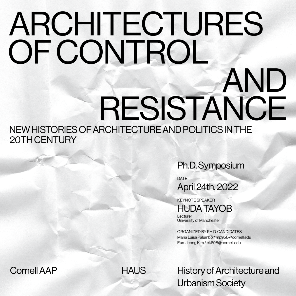 Architectures of Control and Resistance: New Histories of Architecture ...